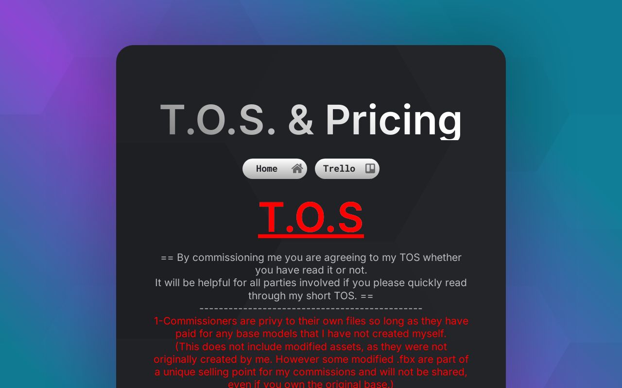 TOS page